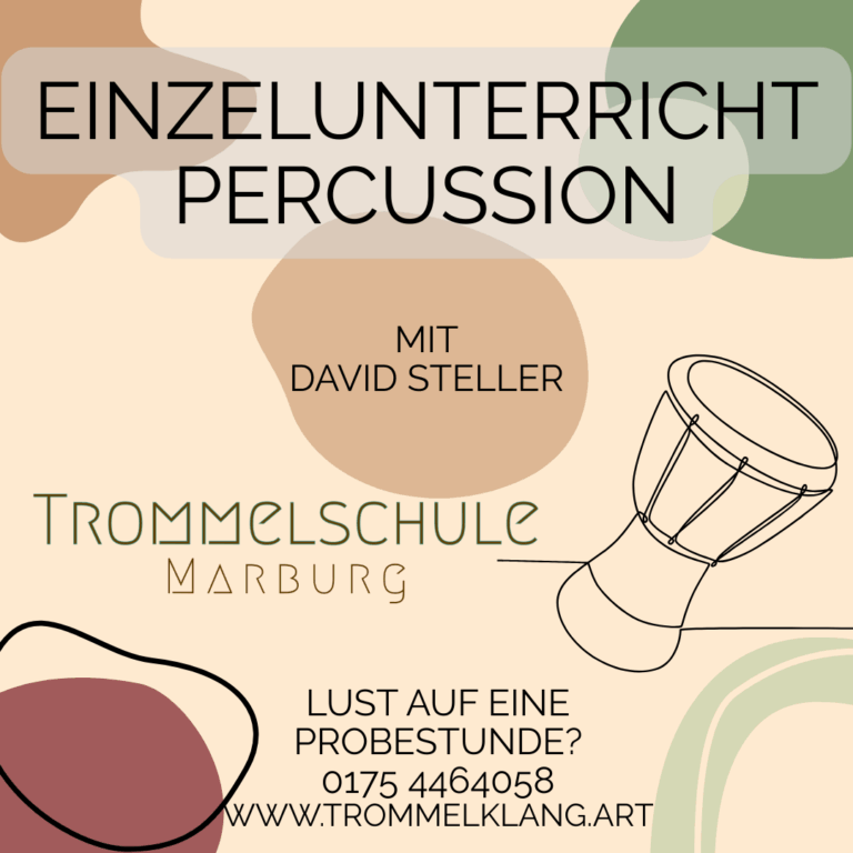 Einzelunterricht Percussion Marburg – Individuell Trommeln lernen